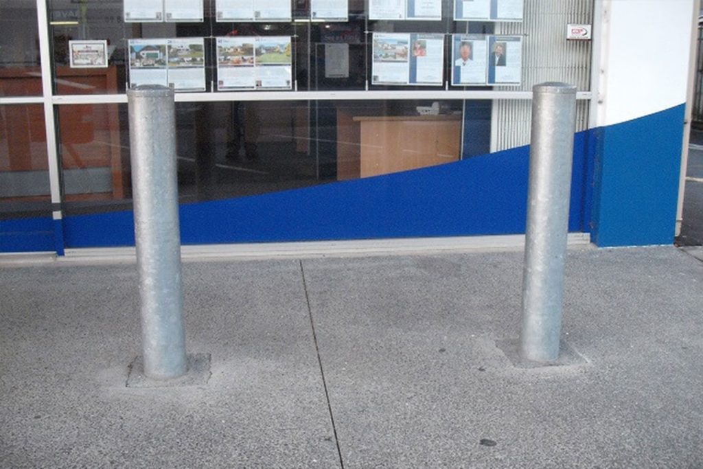 Plant mounted capped top bollard - ARA Shelters & Structures