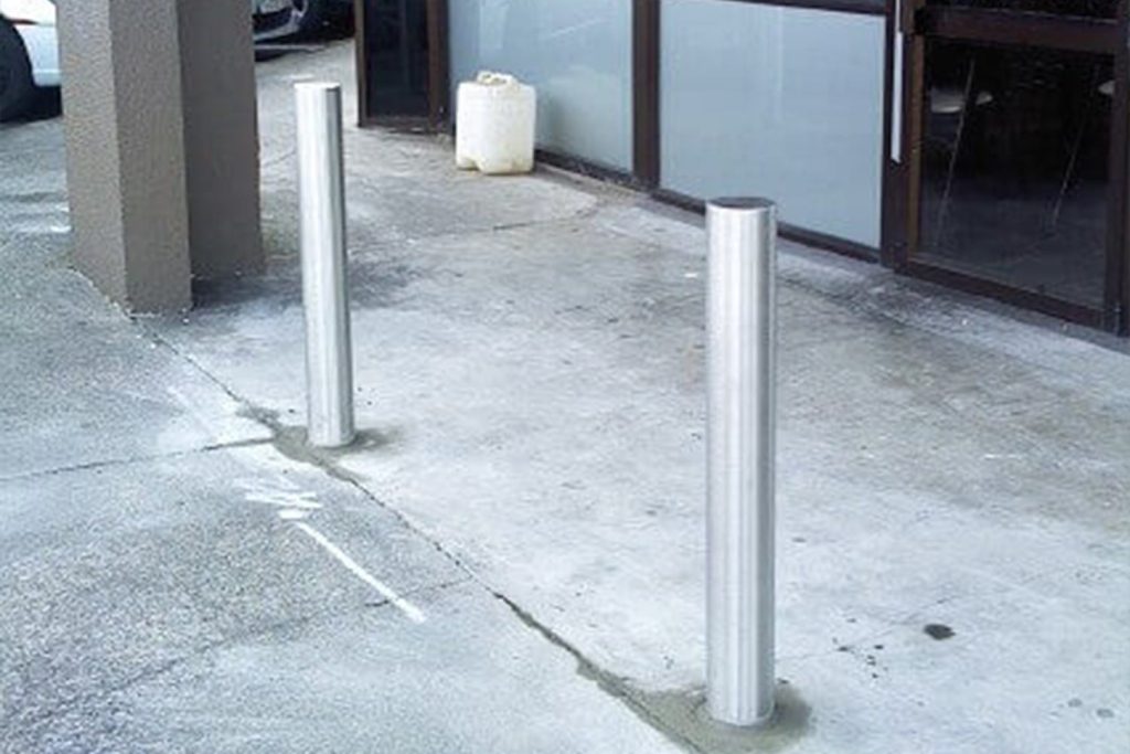 Welded flat top plant mount bollard - ARA Shelters & Structures
