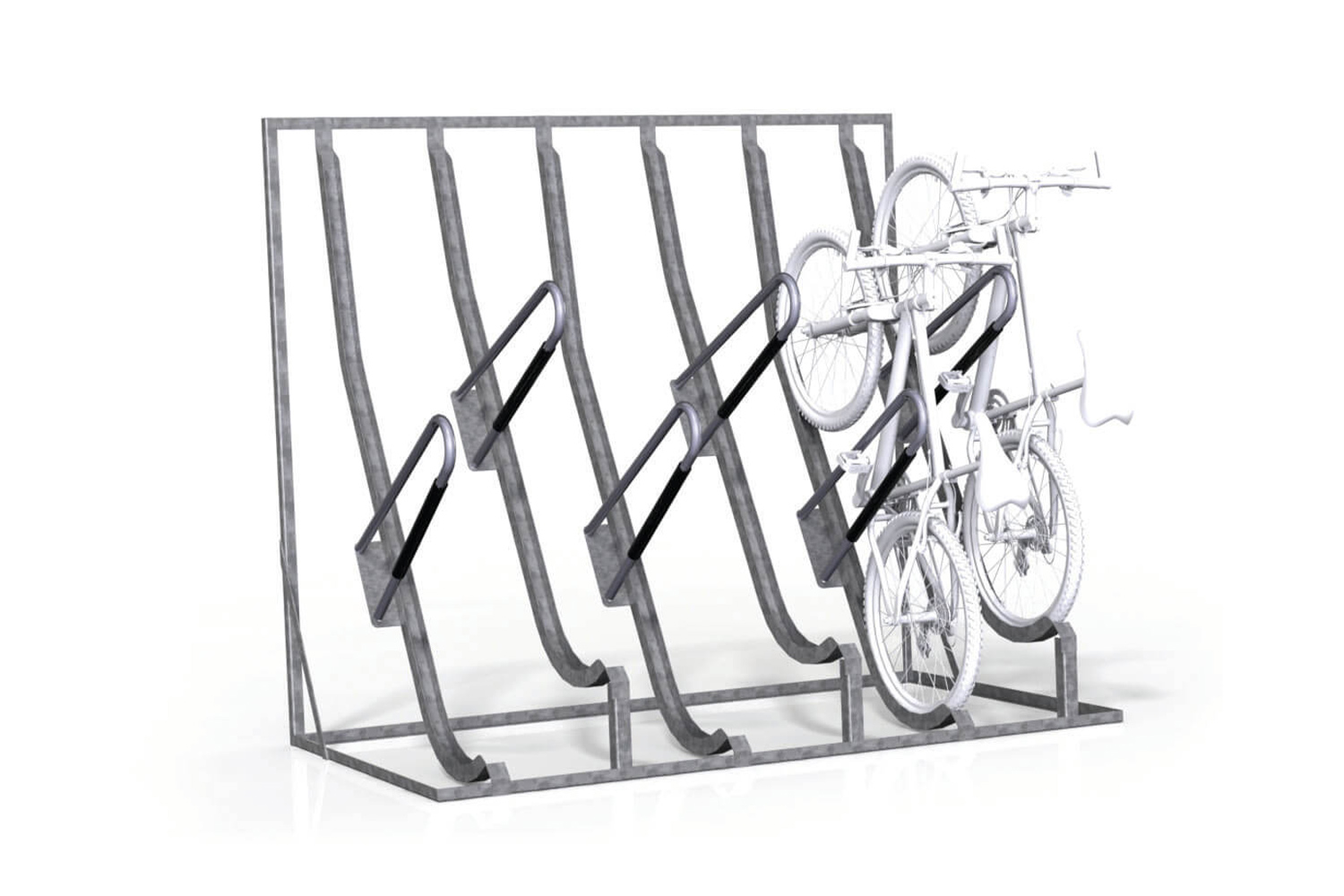 BRV26BN - SecuraBike vertical 6 bike rack - ARA Shelters & Structures