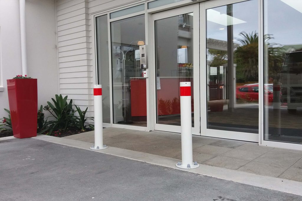 Welded flat top surface mount bollard - ARA Shelters & Structures