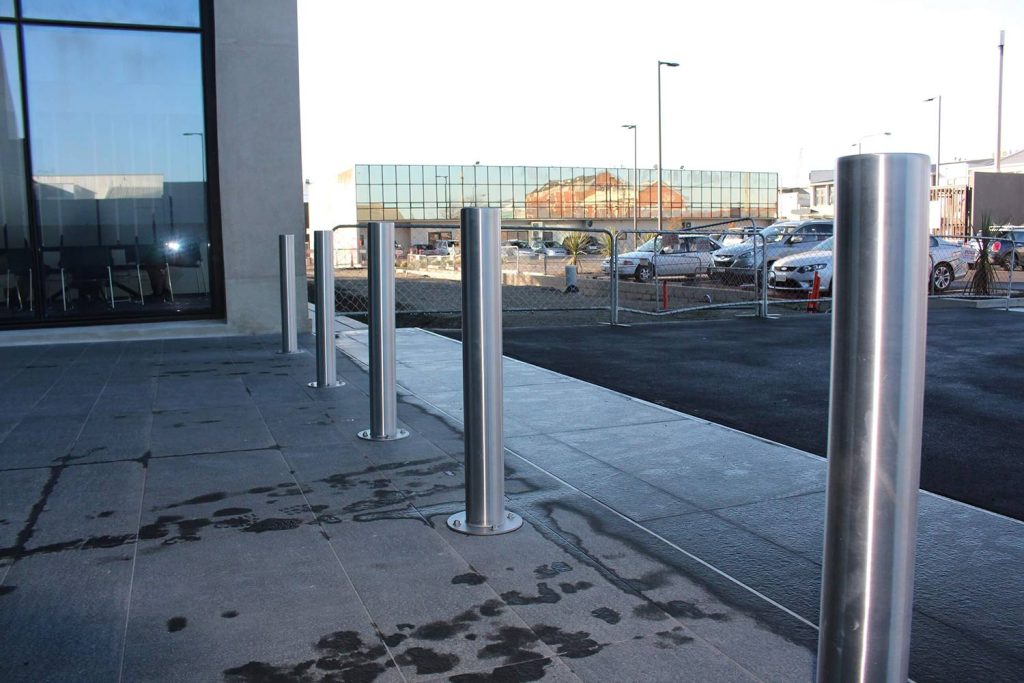 Welded flat top surface mount bollard - ARA Shelters & Structures