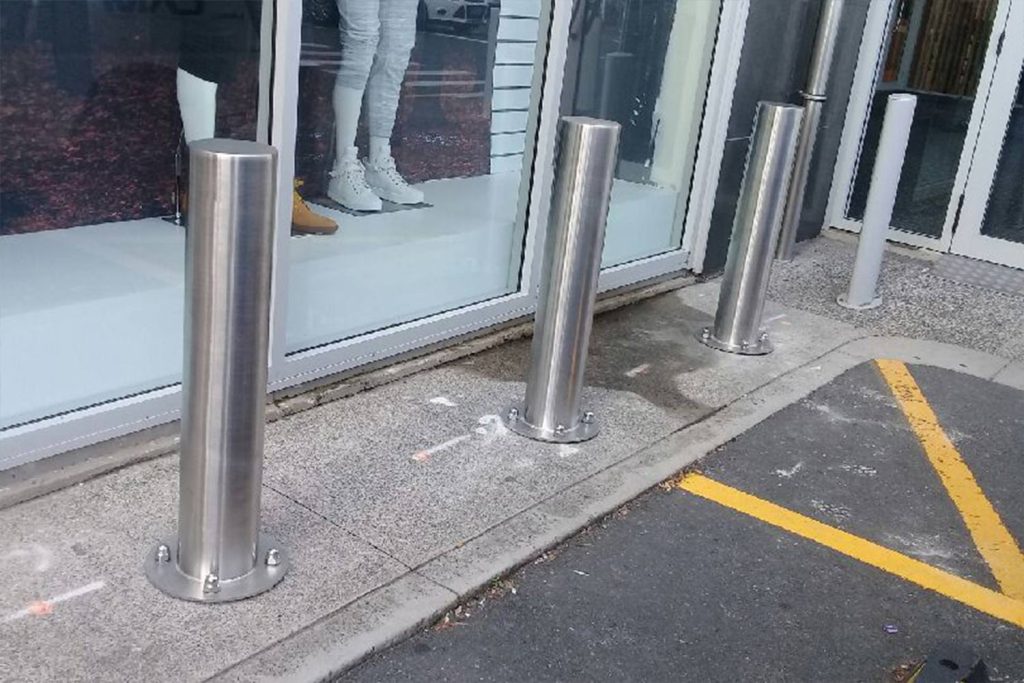 Welded flat top surface mount bollard - ARA Shelters & Structures