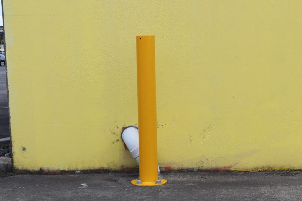 Welded flat top surface mount bollard - ARA Shelters & Structures